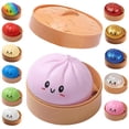 Random Color Single Piece Handheld Squishy Dumpling Toy with Fun Prints ...