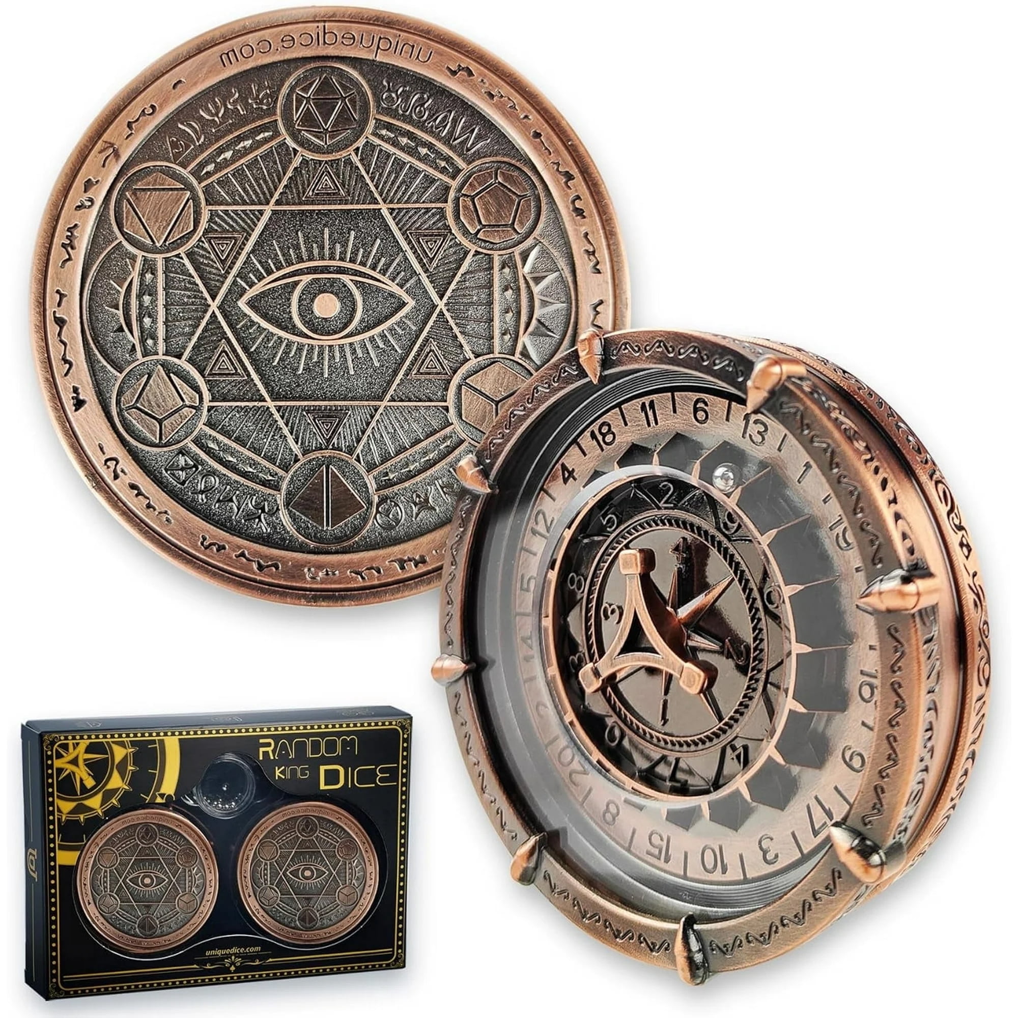 Design 7-in-2 Dice Spinner for Dungeons and Dragons, Bronze - Walmart.com
