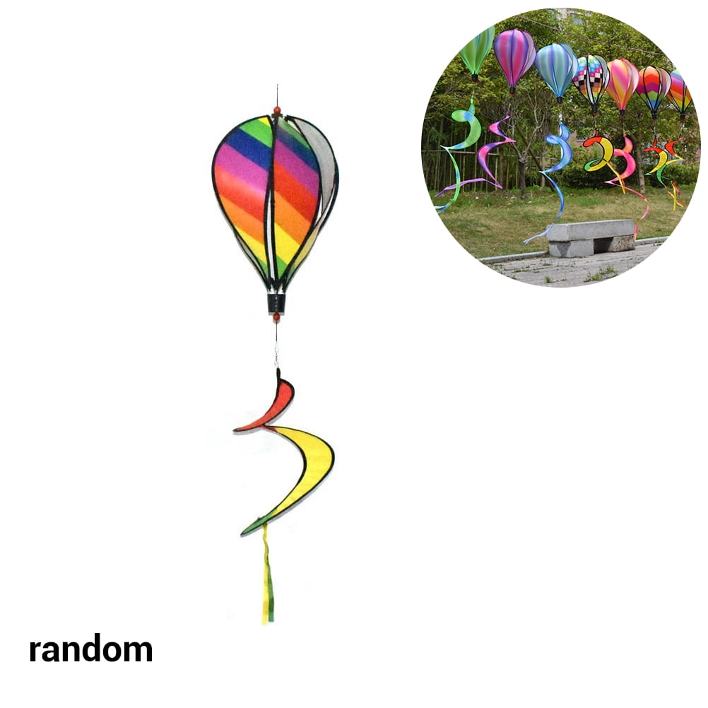 Random Hot Air Balloon Rotating Wind Strip Windmill Outdoor Hanging ...