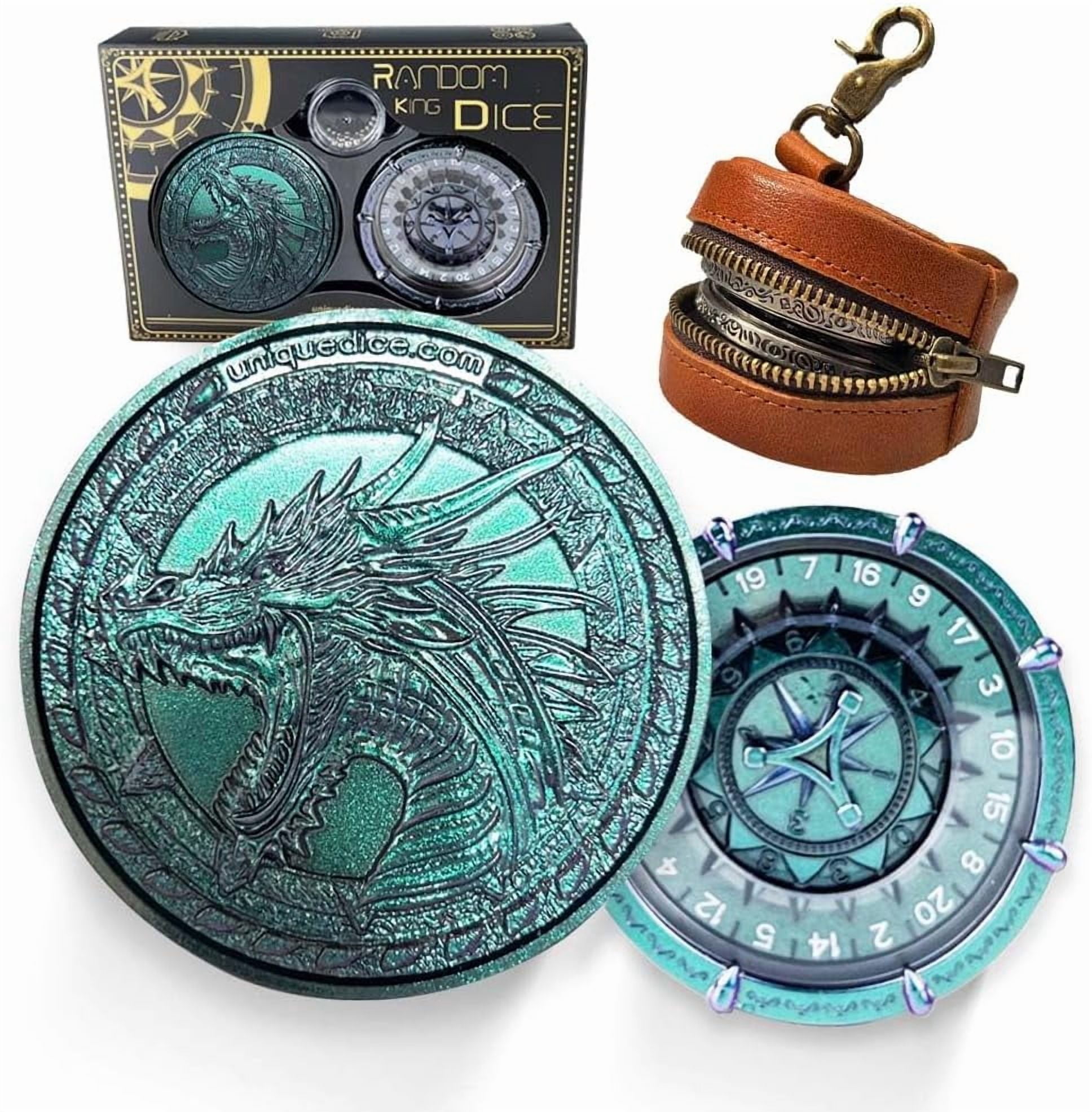 Random King Dice Spinner Dice Roulette Metal DND Dice Set 7-in-2 Dual ...