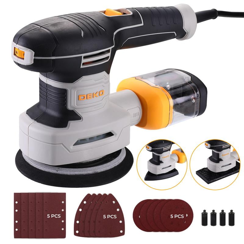 Random Orbital Electric Sander with 16 Sandpaper Sheets, 14000RPM, 5 ...