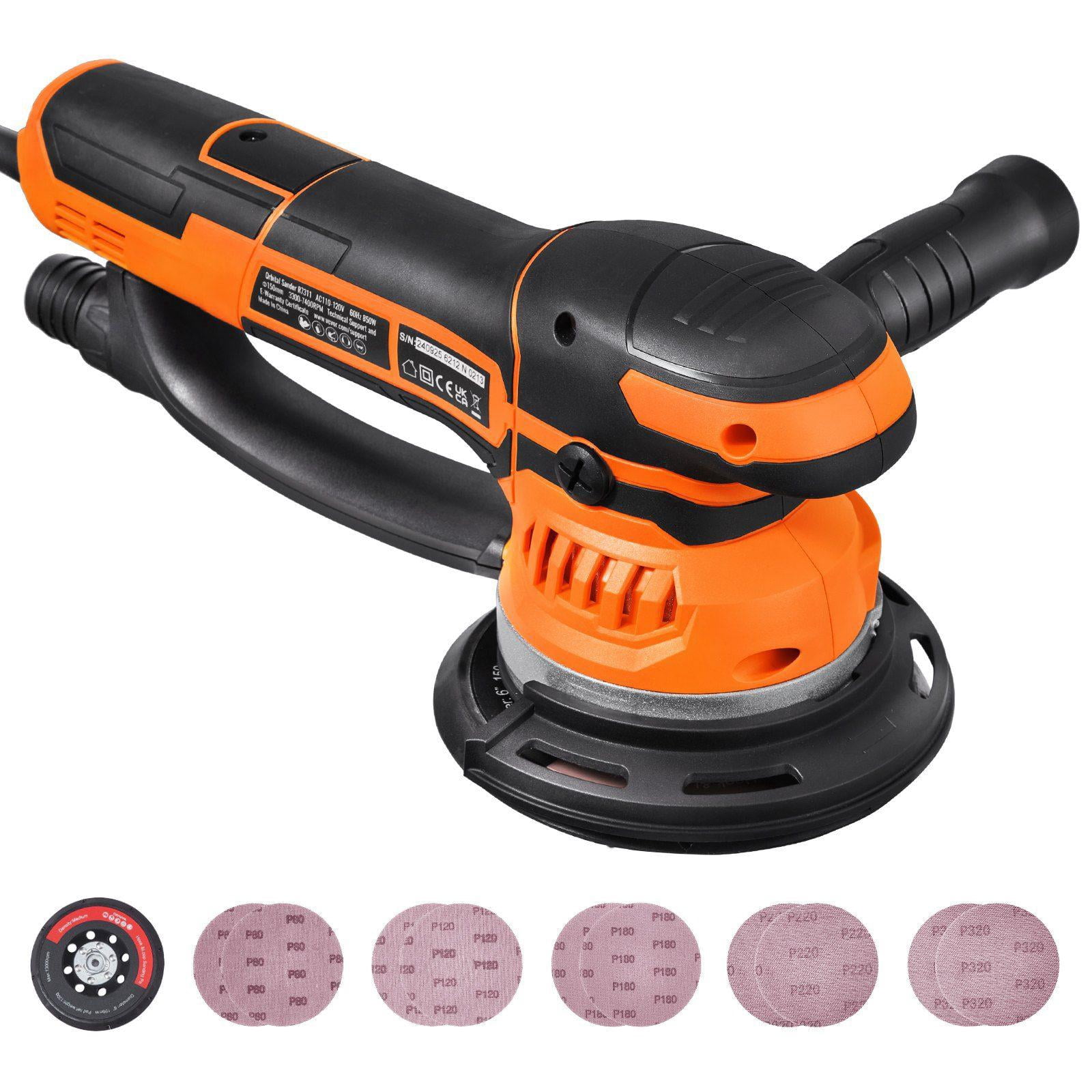 Random Orbital Sander 6 Inch Dual Action 850W 7400RPM Variable Speed ...