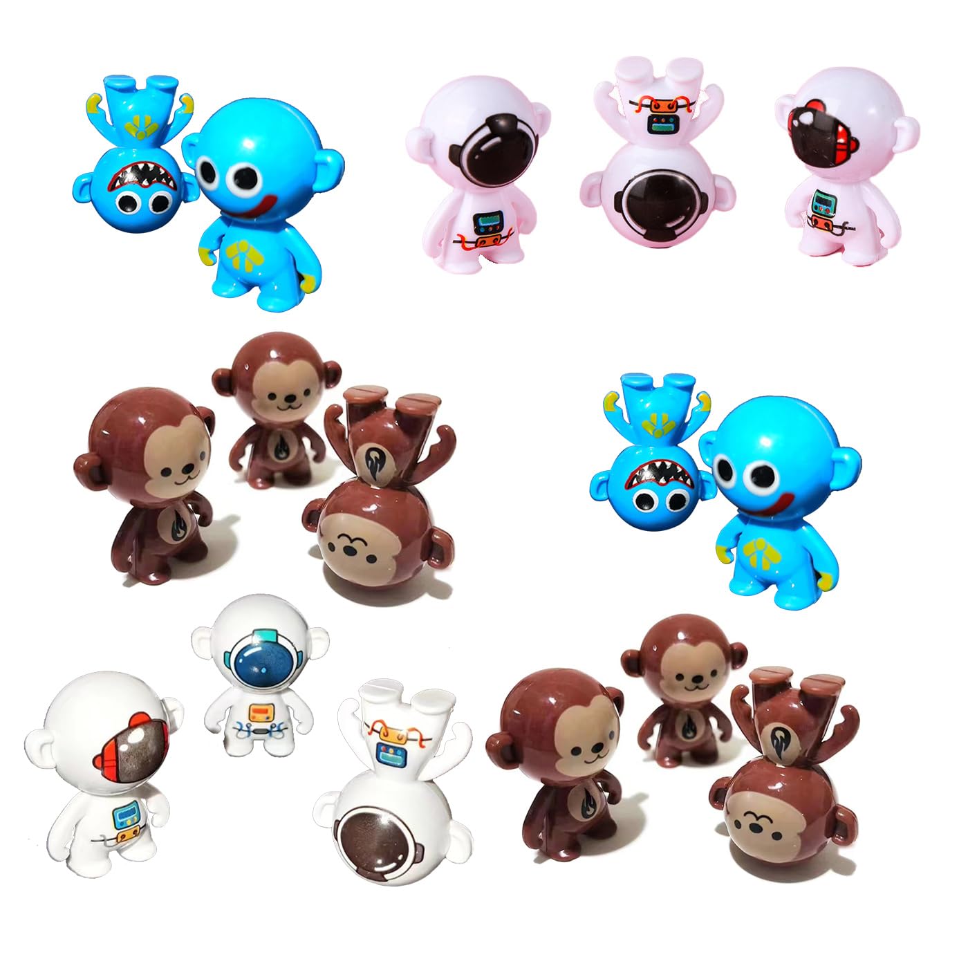 Random Tumbler Wobbler Toys | Stress Relief 60PCS Mini Roly-Poly ...