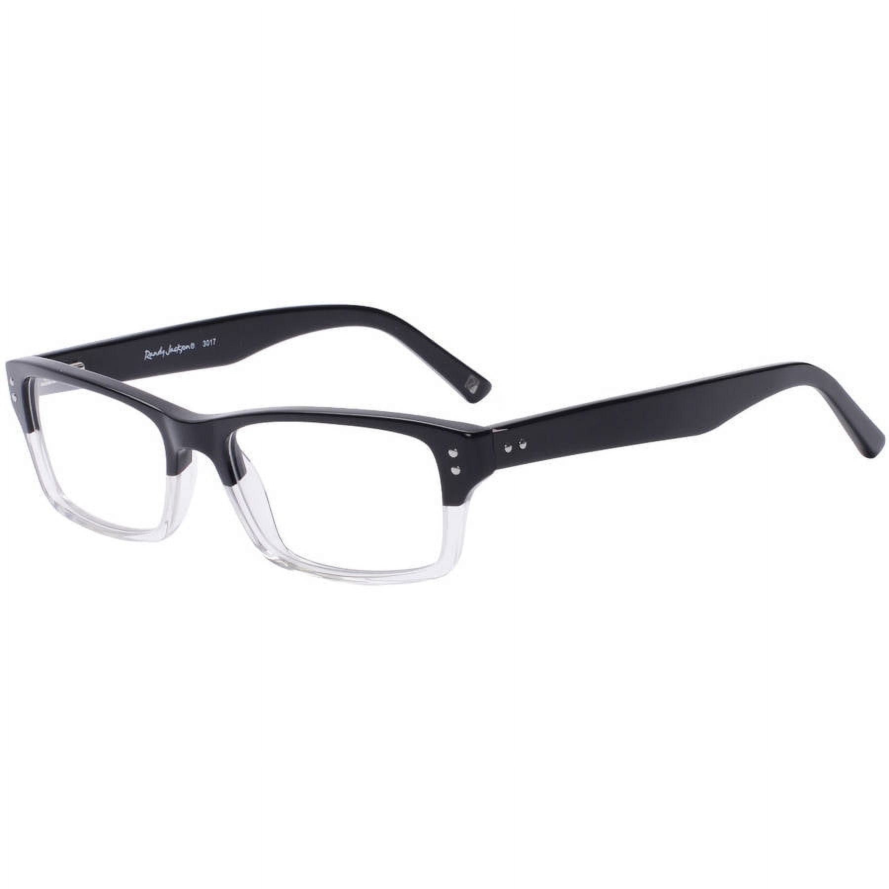 Randy Jackson Men's Rectangular Eyeglasses, RJ 3017, Black/Crystal, 54 ...
