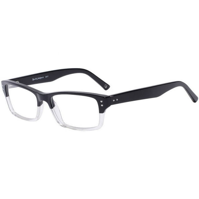 Randy Jackson Men's Rectangular Eyeglasses, RJ 3017, Black/Crystal, 54 ...