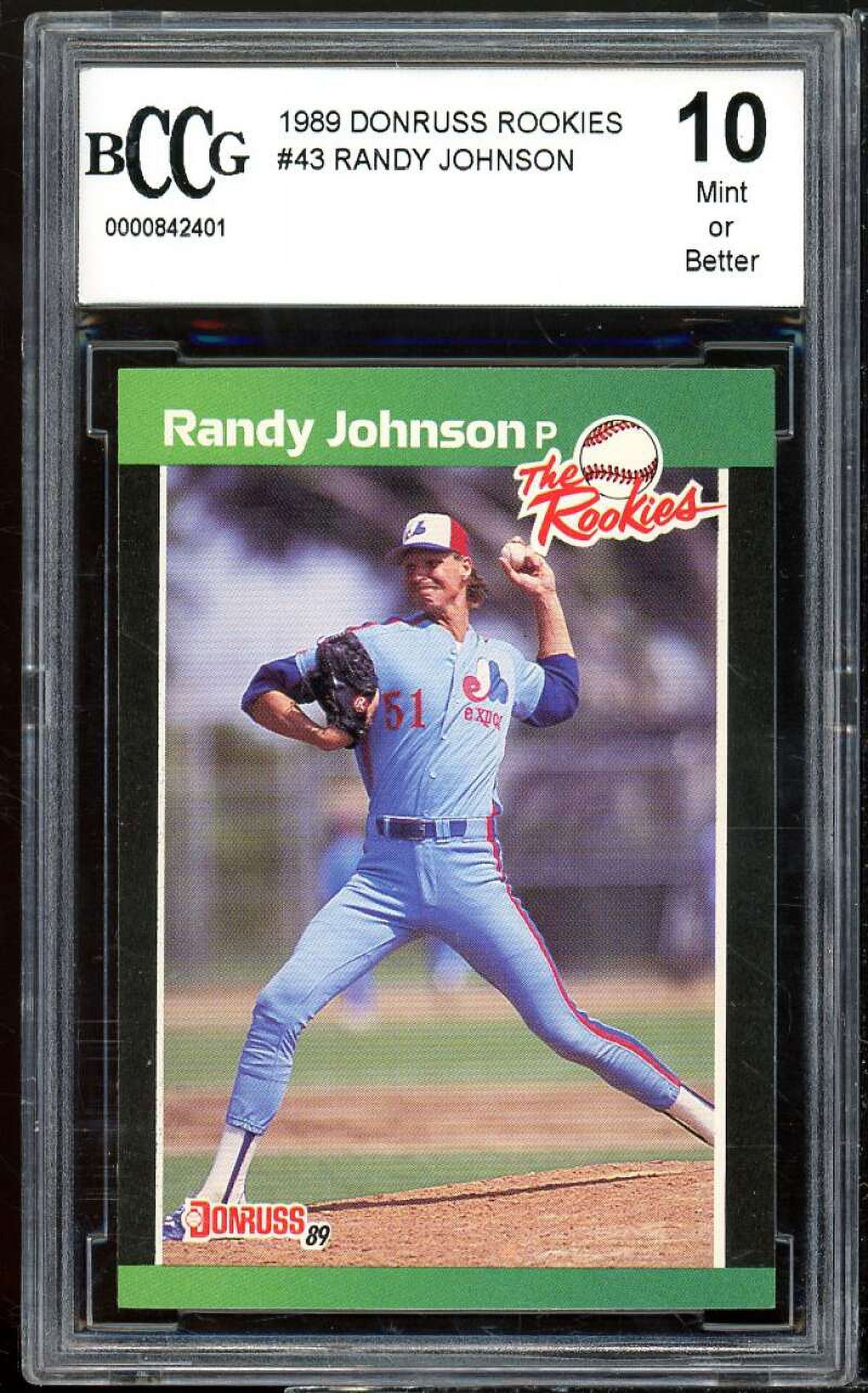 Randy Johnson Rookie Card 1989 Donruss The Rookies #43 BGS BCCG 10 ...