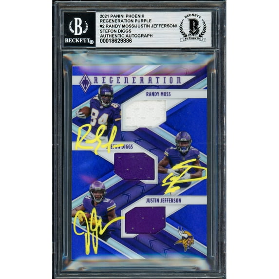 Randy Moss, Justin Jefferson & Stefon Diggs Autographed 2021 Phoenix ...