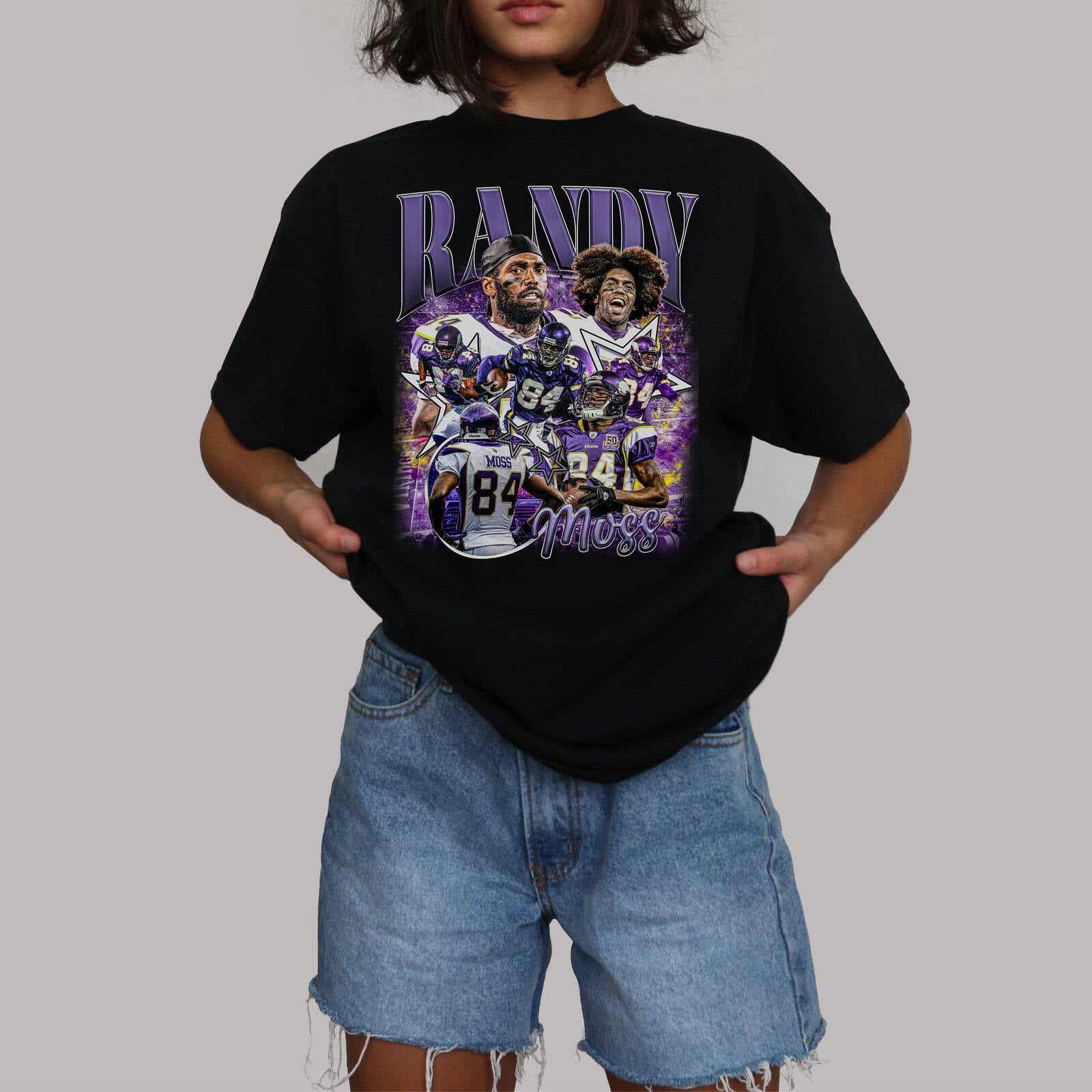 Randy Moss Vintage Bootleg T-Shirt, 90s Retro Randy Moss Graphic Tee ...
