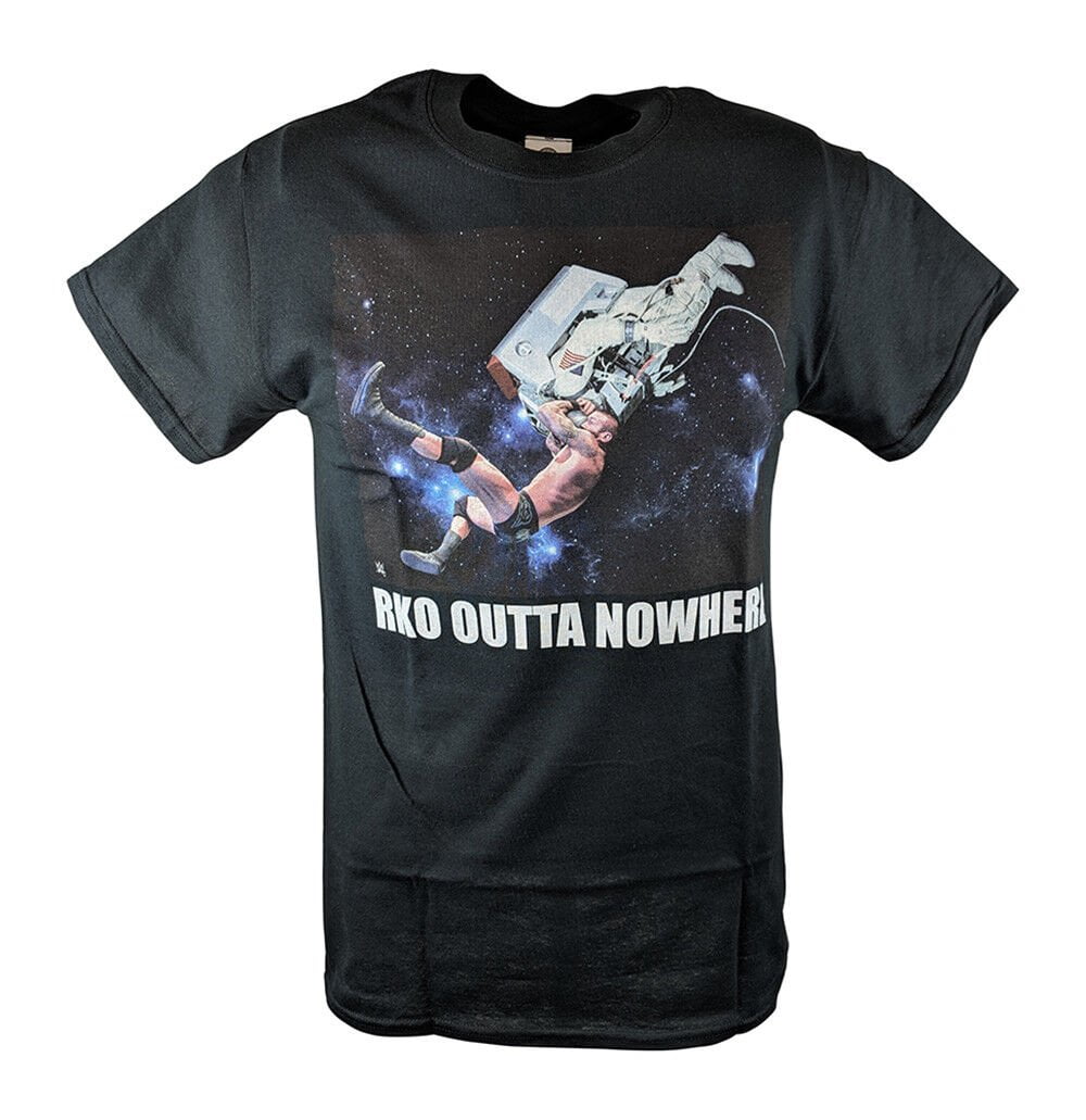 Randy Orton RKO Outta Nowhere Astronaut WWE Mens Black T-shirt S ...