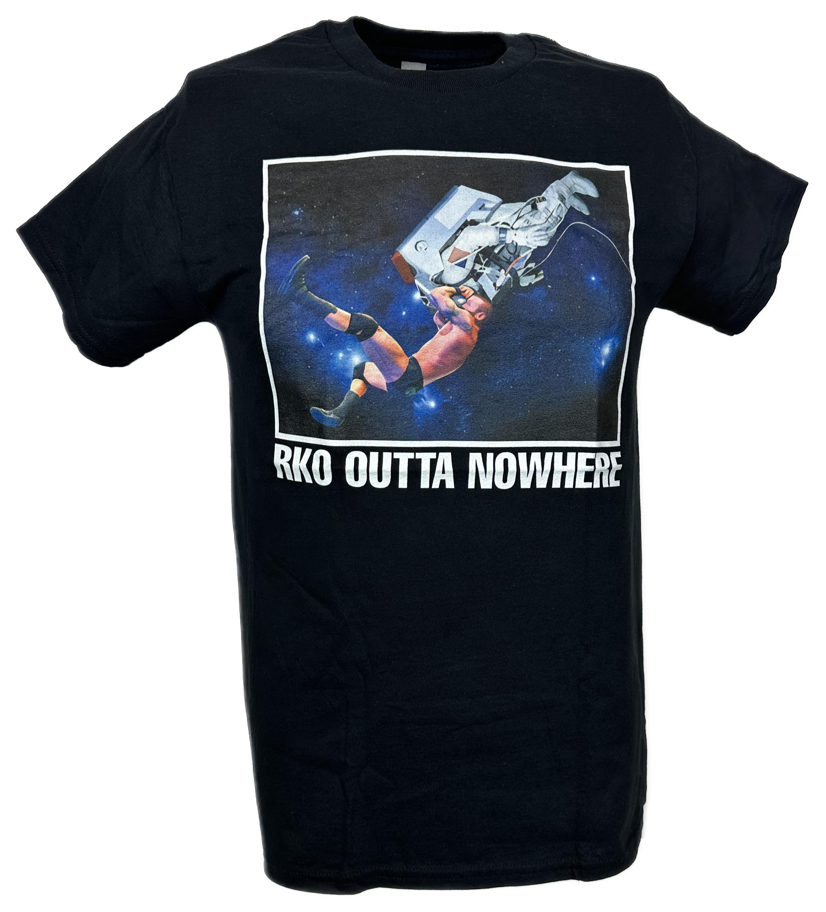 Randy Orton RKO Outta Nowhere Astronaut WWE Mens Black T-shirt S ...