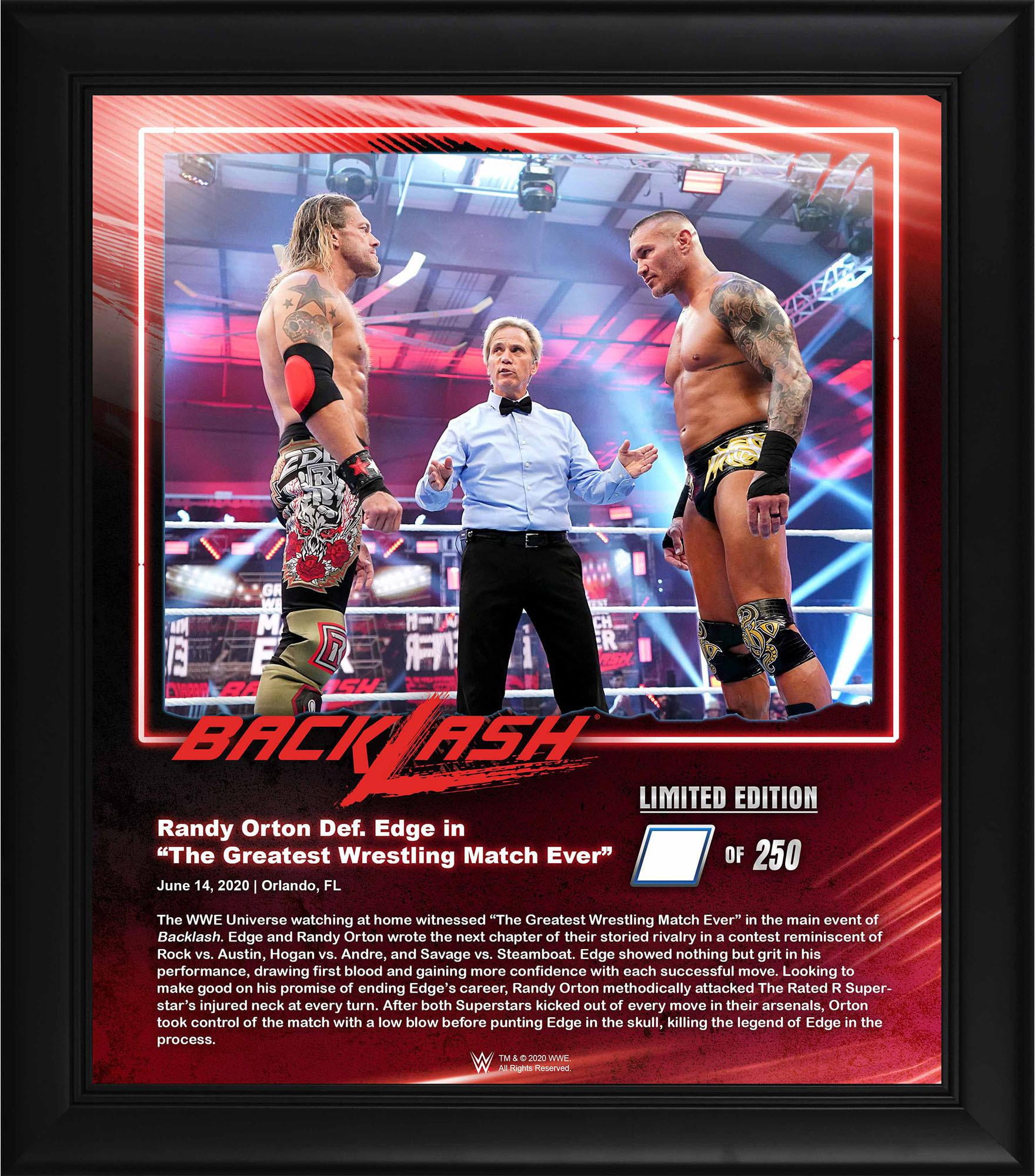 Randy Orton World Wrestling Entertainment Framed 15" x 17" 2020 ...