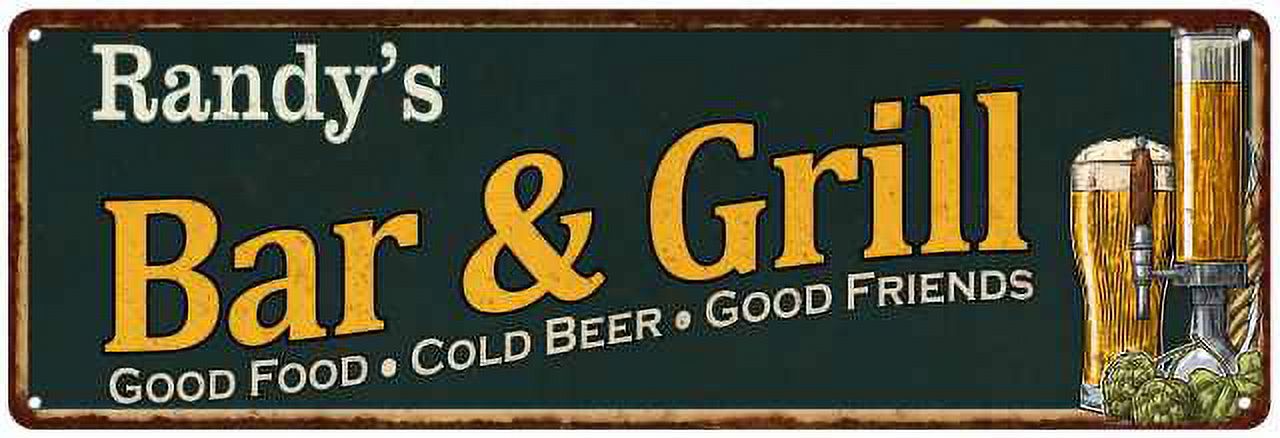 Randy's Bar and Grill Sign Man Cave Decor 8x24 Gift 108240055222 ...