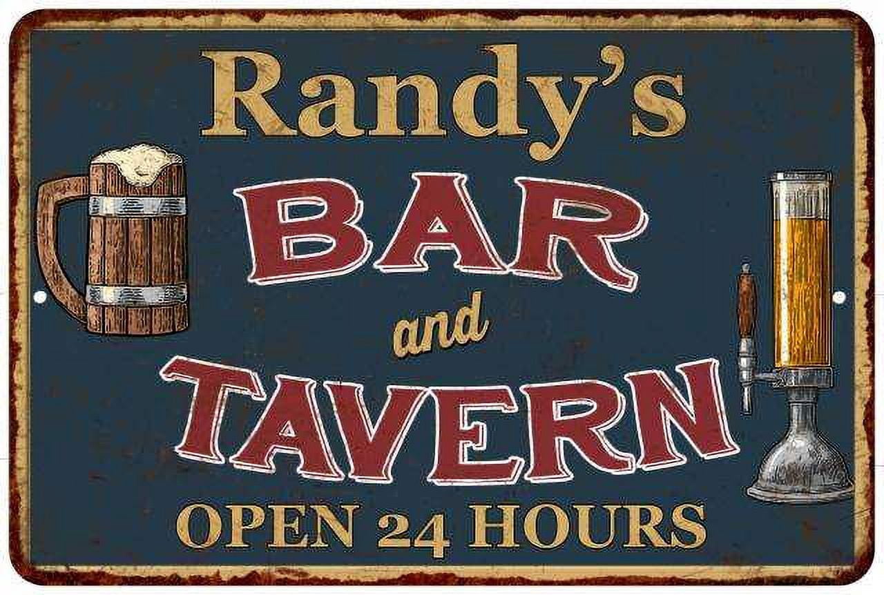 Randy's Green Bar & Tavern Rustic Sign 8 x 12 High Gloss Metal ...