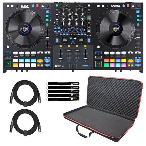 Rane FOUR-Channel Music Audio DJ Controller with Live Stream Beat and ...