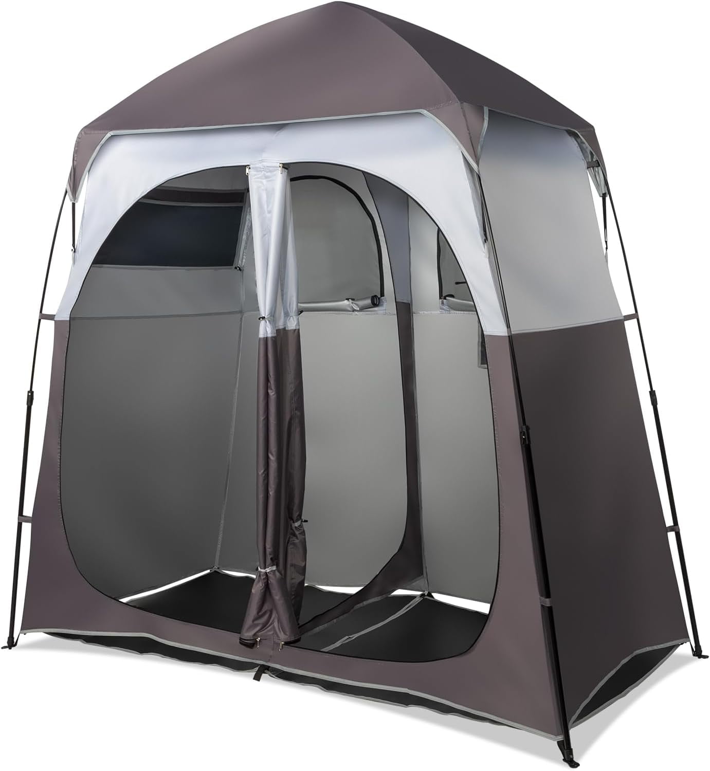 Rang 2 Room Shower Tent, 7.5 FT Instant Pop Up Shelter with Carrying ...