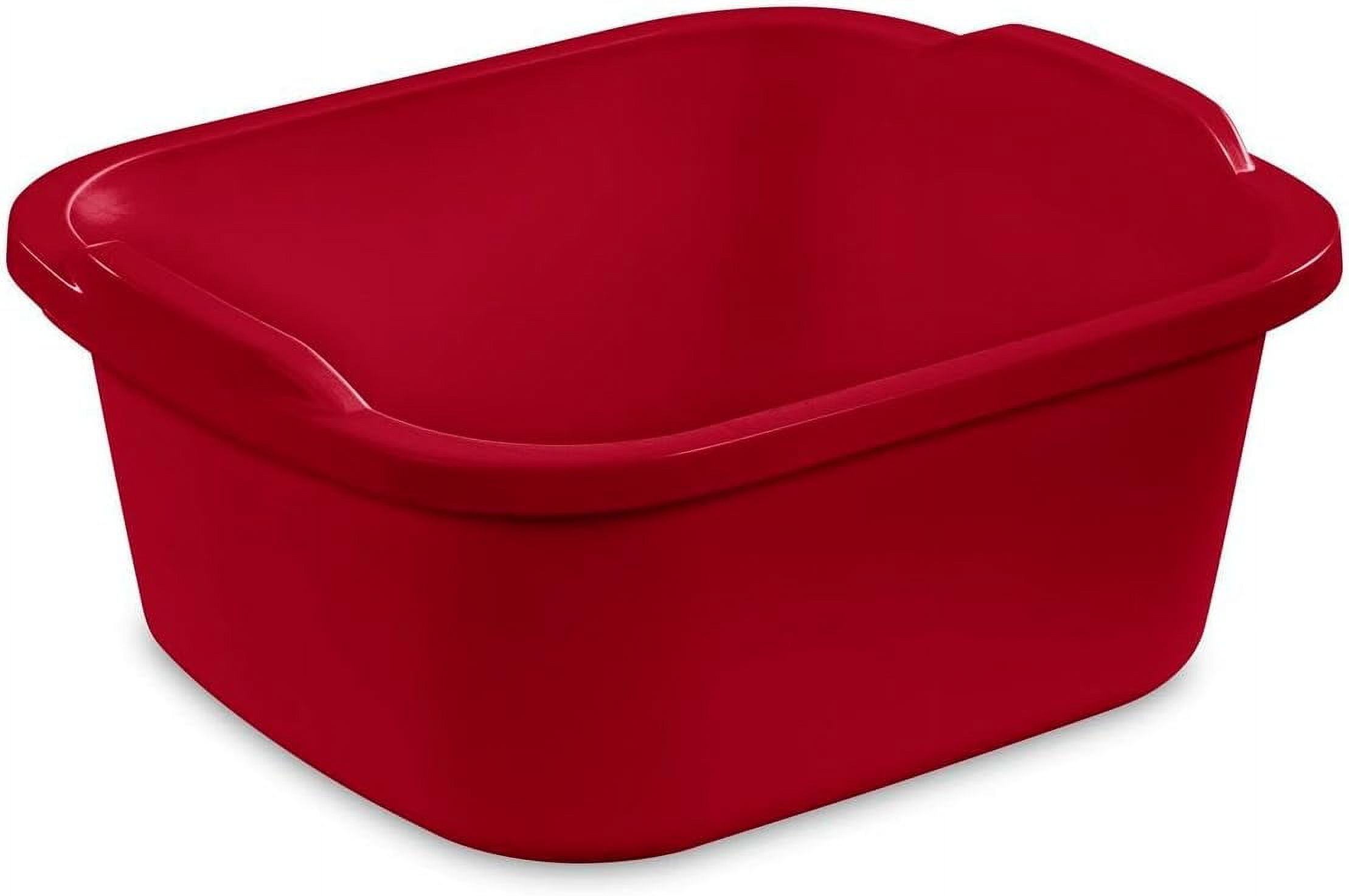 Rang Dish Pans for Kitchen Sink, Plastic Tub Dishpan Wash Basin and ...