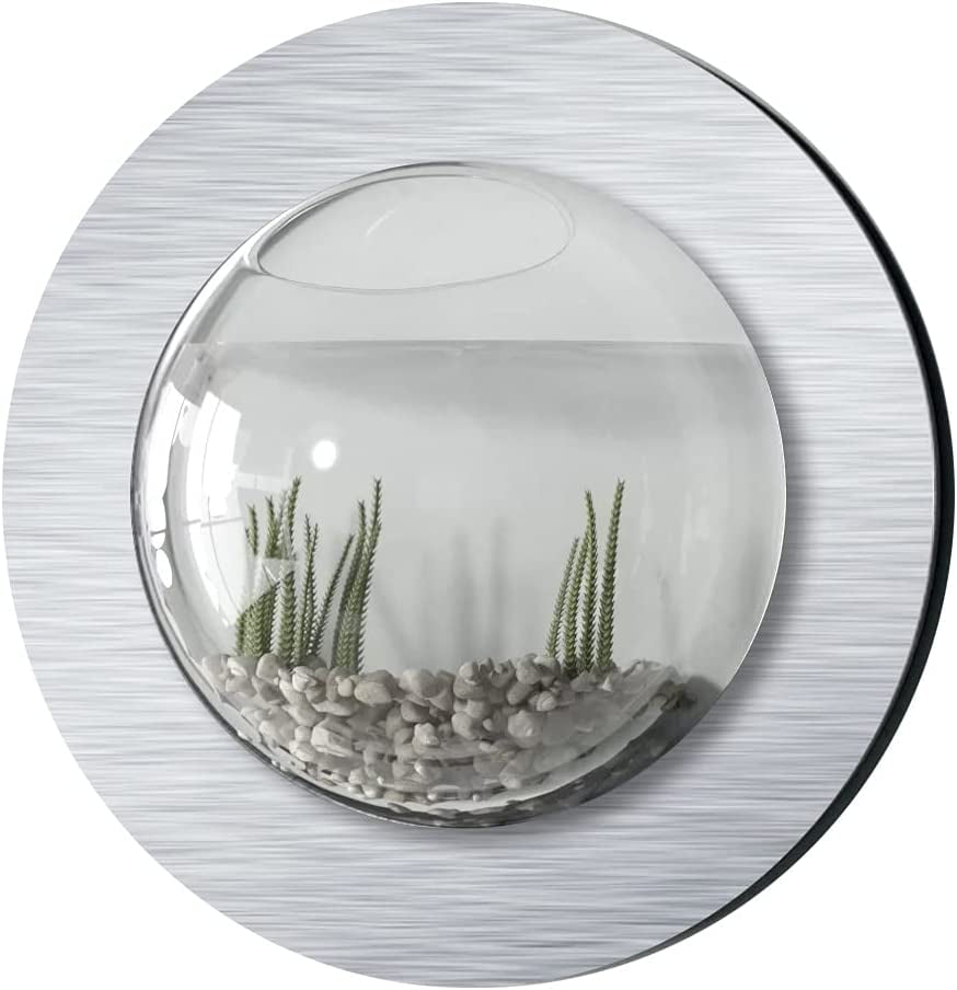 Rang Fish Bubbles Brushed Aluminum Fish Bubble with Deluxe Wall Mounted ...