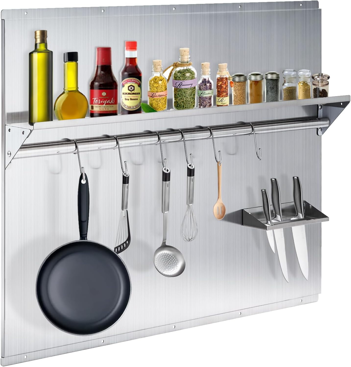 Range Backsplash with Shelf, 36"x30" Kitchen Range Hood Wall Shield ...