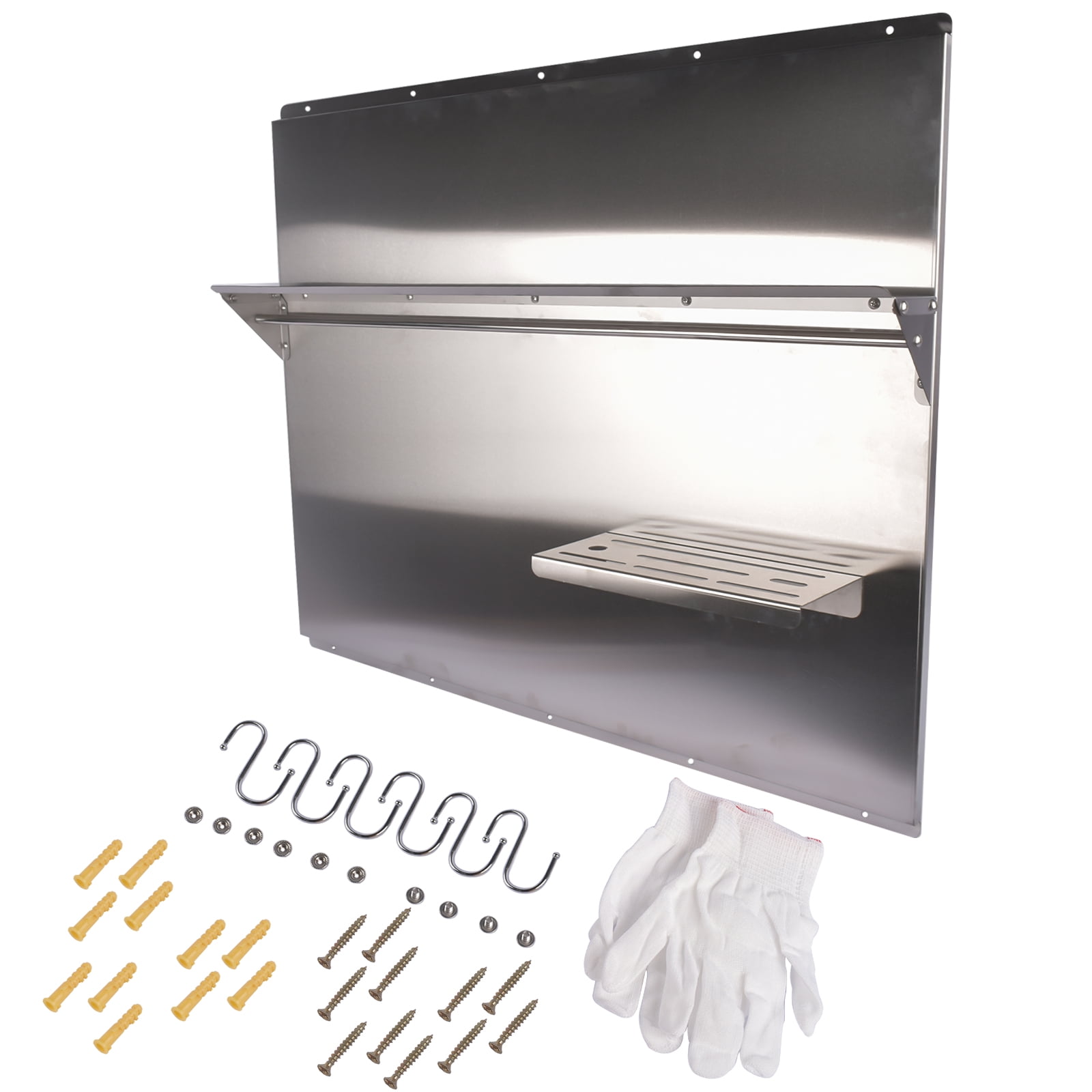 Range Backsplash with Shelf 36 x 29.5 Inch Range Hood Wall Shield for ...