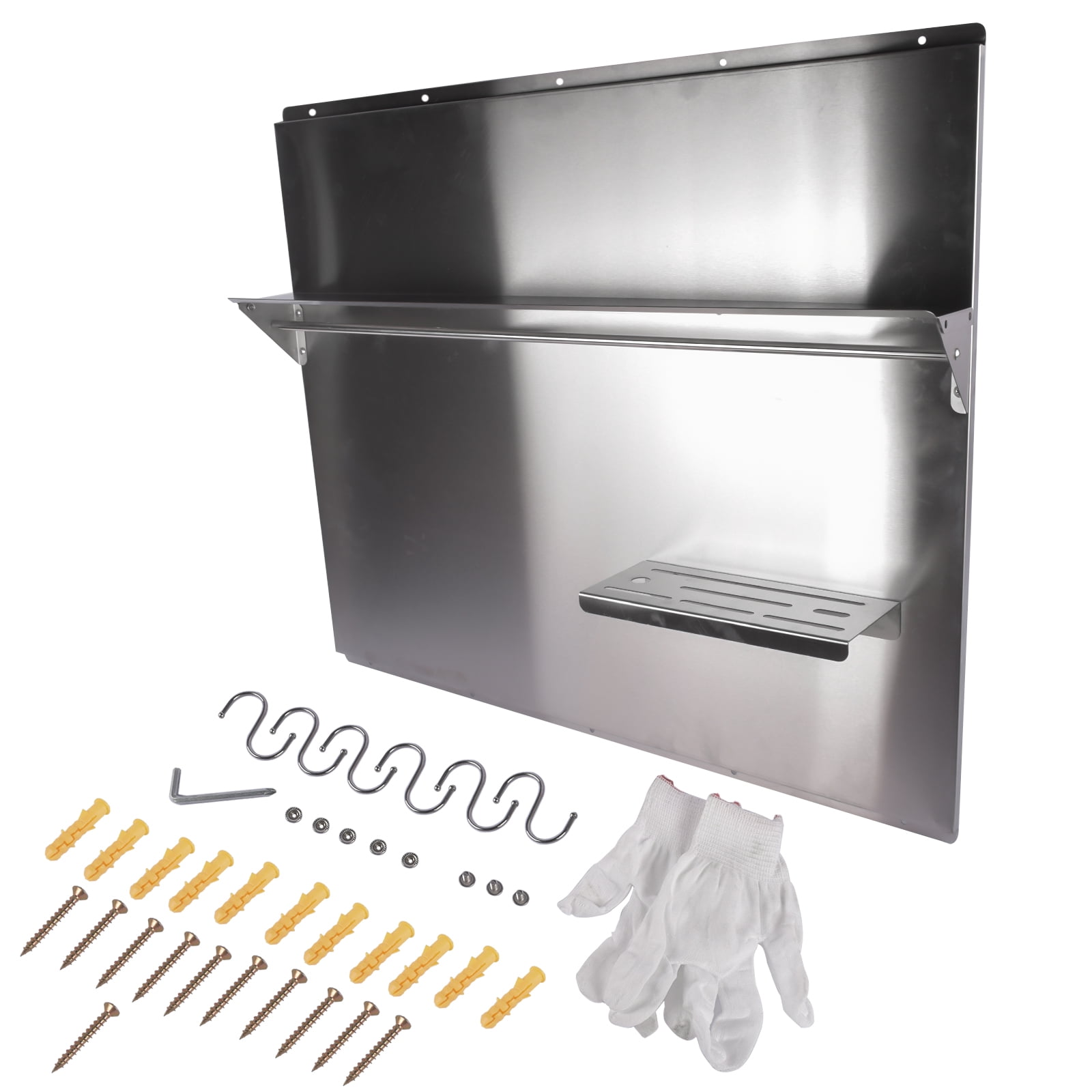 Range Backsplash with Shelf 36 x30.7 Inch Range Hood Wall Shield for ...