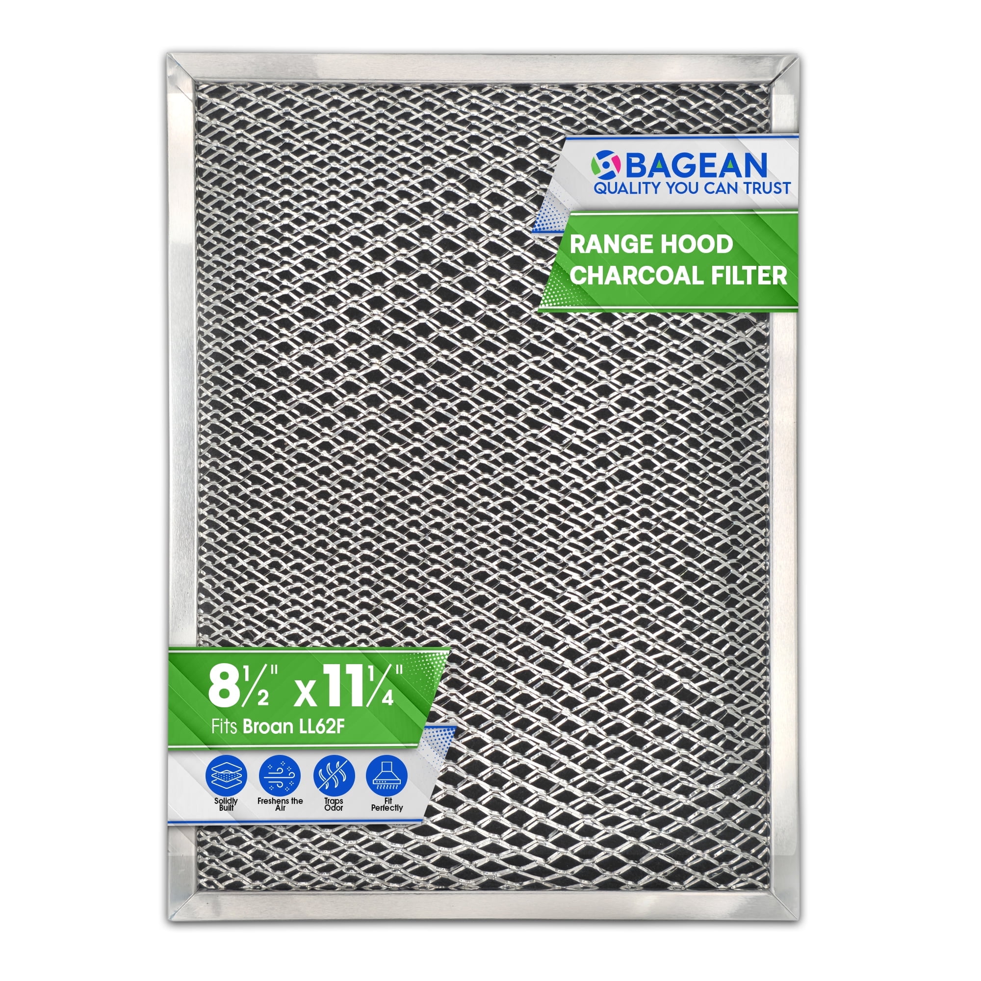 Stove Hood Vent Filter 8.50" x 11.25" for LL62F Combo Charcoal Grease ...