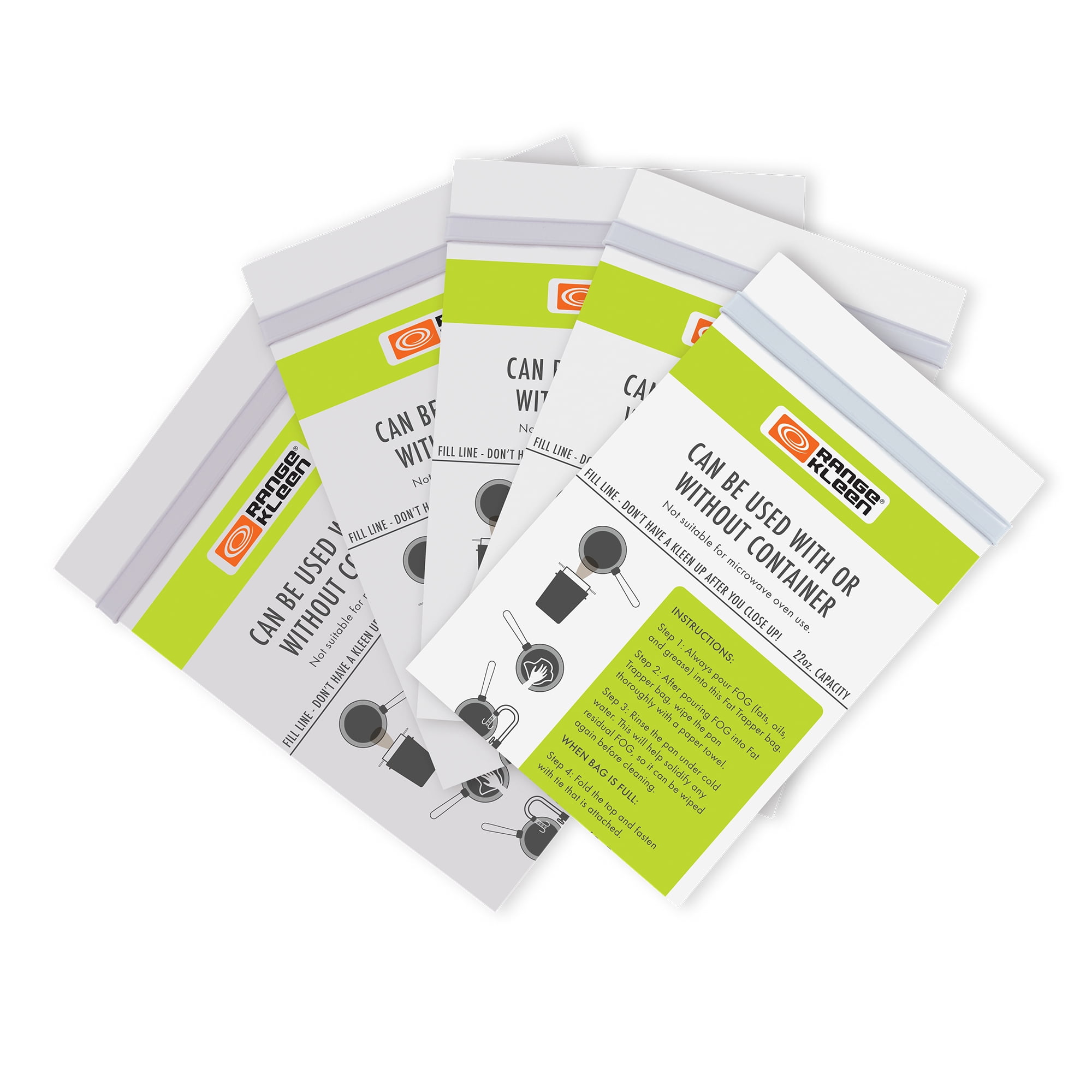 Range Kleen 65105 Trap the Grease: White Locking Fold Over Top ...