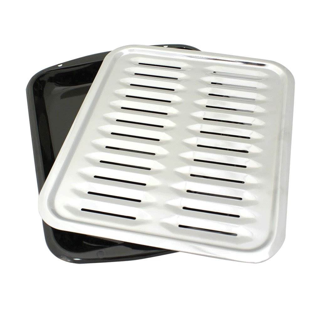 Range Kleen BP100 Heavy Duty Chrome Grill Pan & Black Porcelain Base ...