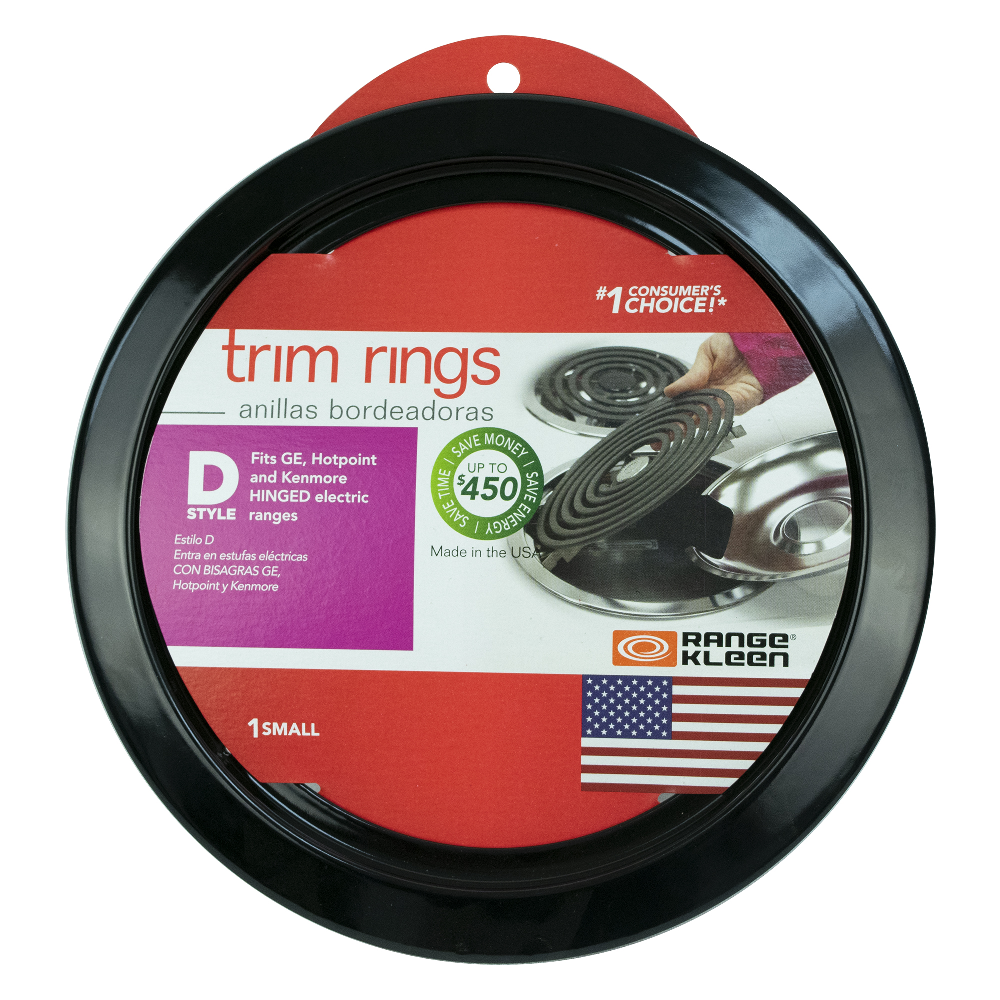 Range Kleen PR6GE Style D Black Porcelain Small Trim Ring - Walmart.com