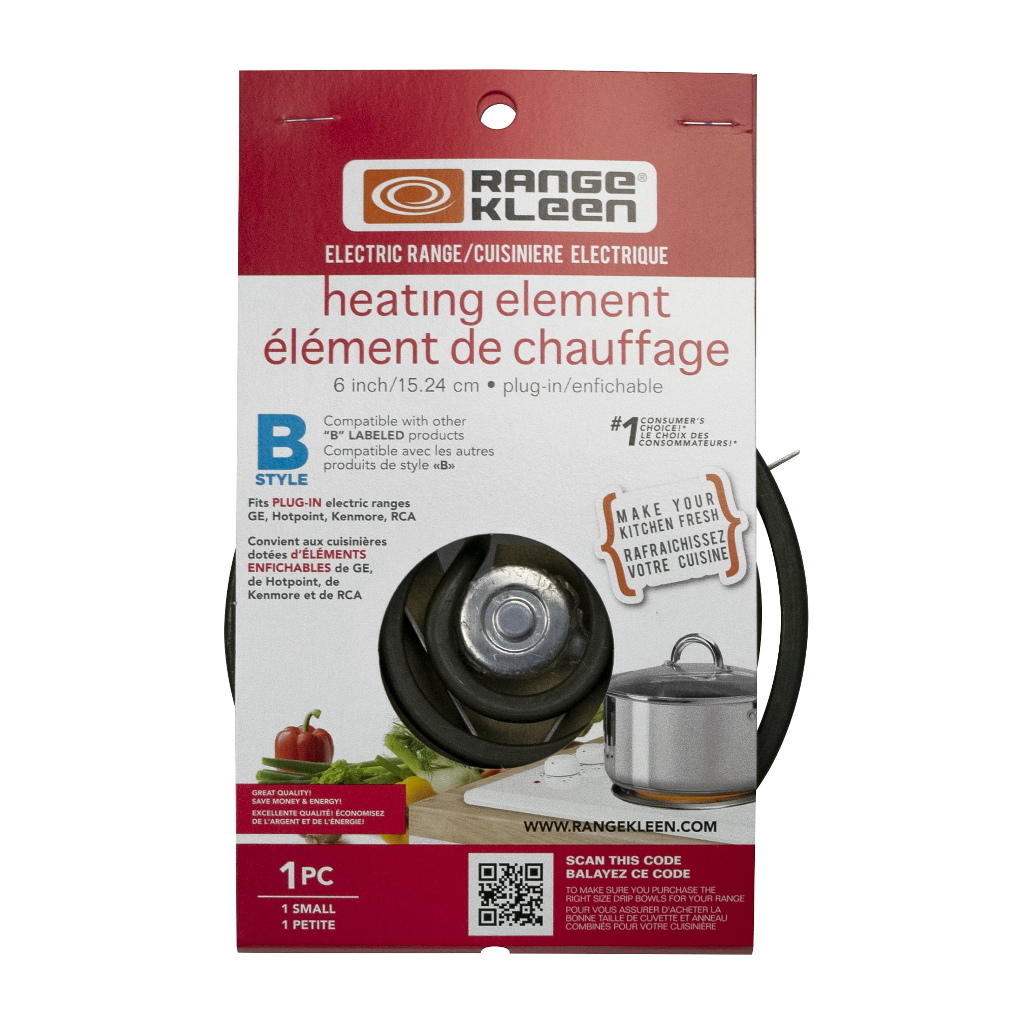 Range Kleen Small Burner Replacement Element, Fits Plug-in GE, Hotpoint, Kenmore 1924-1989 ...