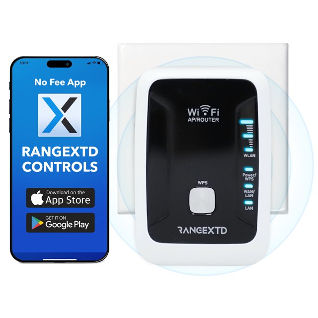 RangeXTD WiFi Extender - Up To 300mbps 2.4GHz WiFi Booster, Router, and ...