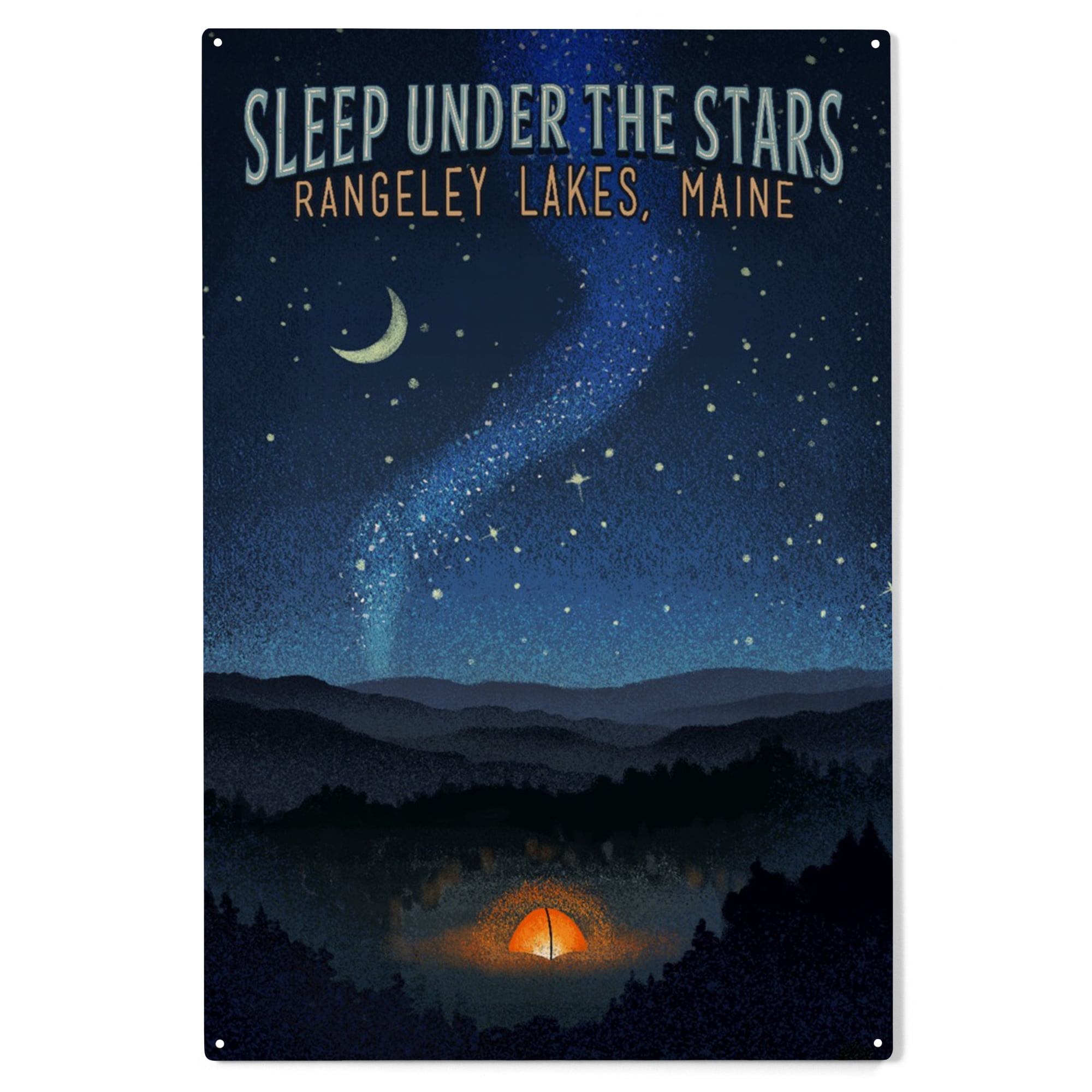 Rangeley Lakes, Maine, Sleep Under the Stars, Tent and Night Sky Birch ...