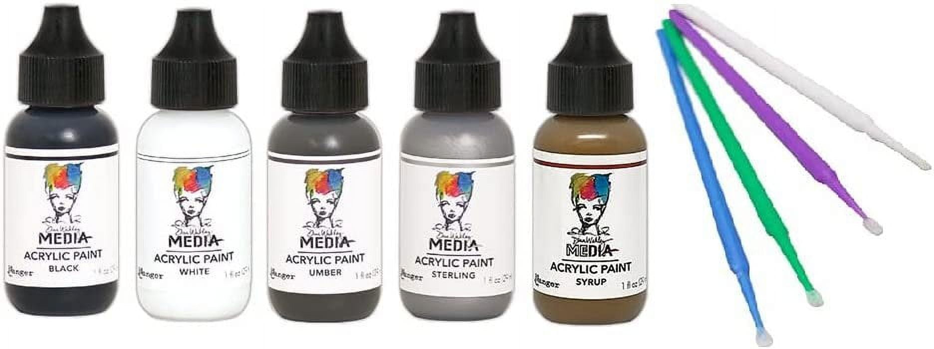 Ranger Acrylic Paint Bundle - 5 Dina Wakley Media Acrylic Paints with ...
