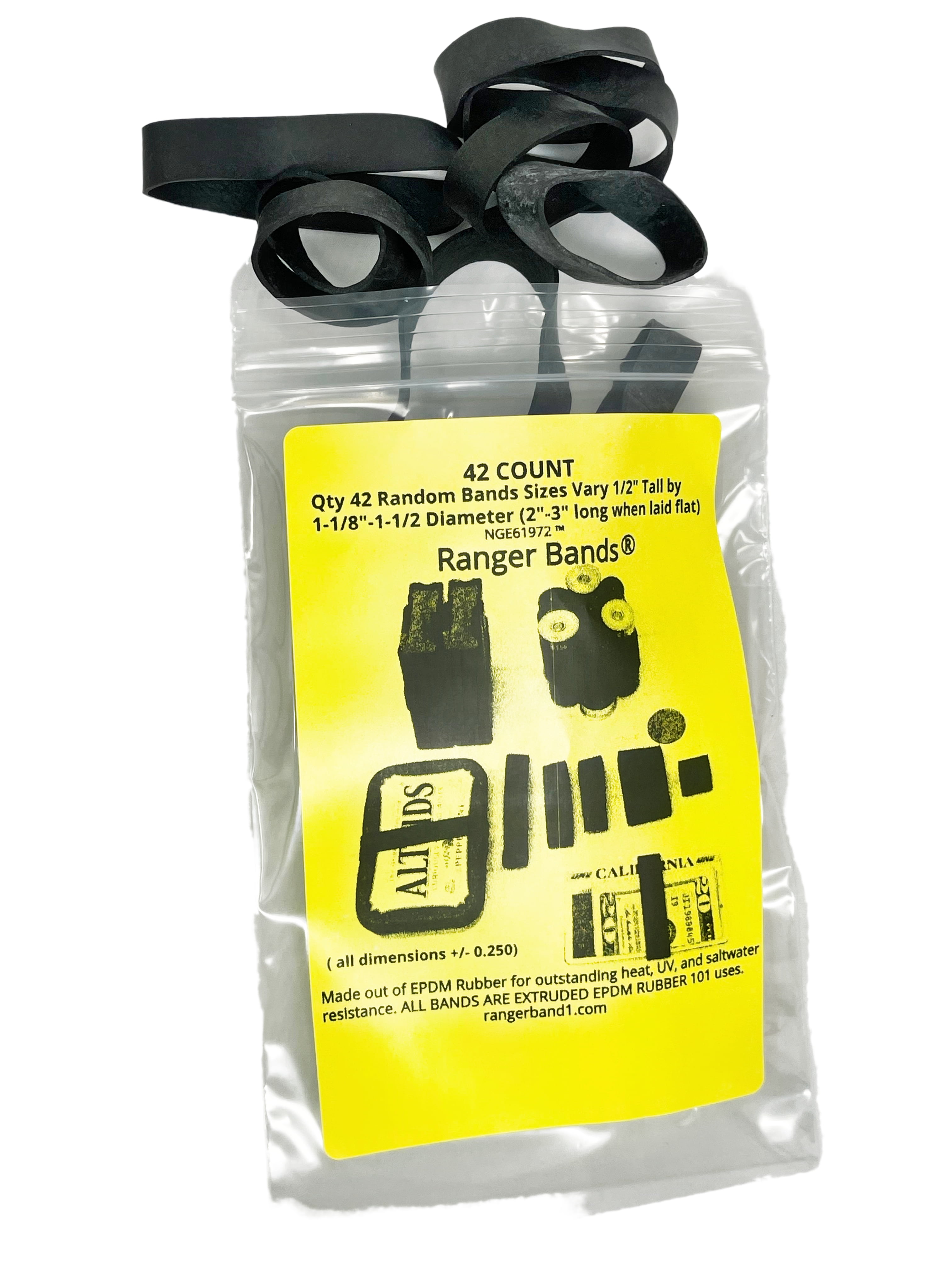 Ranger Bands® 42 Random Extra Stretch Made from EPDM Rubber for ...