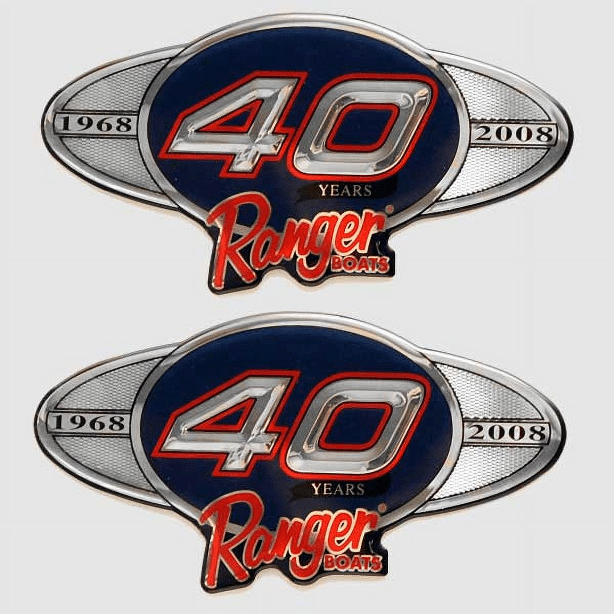 Ranger Boat Anniversary Raised Decal 7604567 | 40 Year 5 1/2 Inch Pair ...