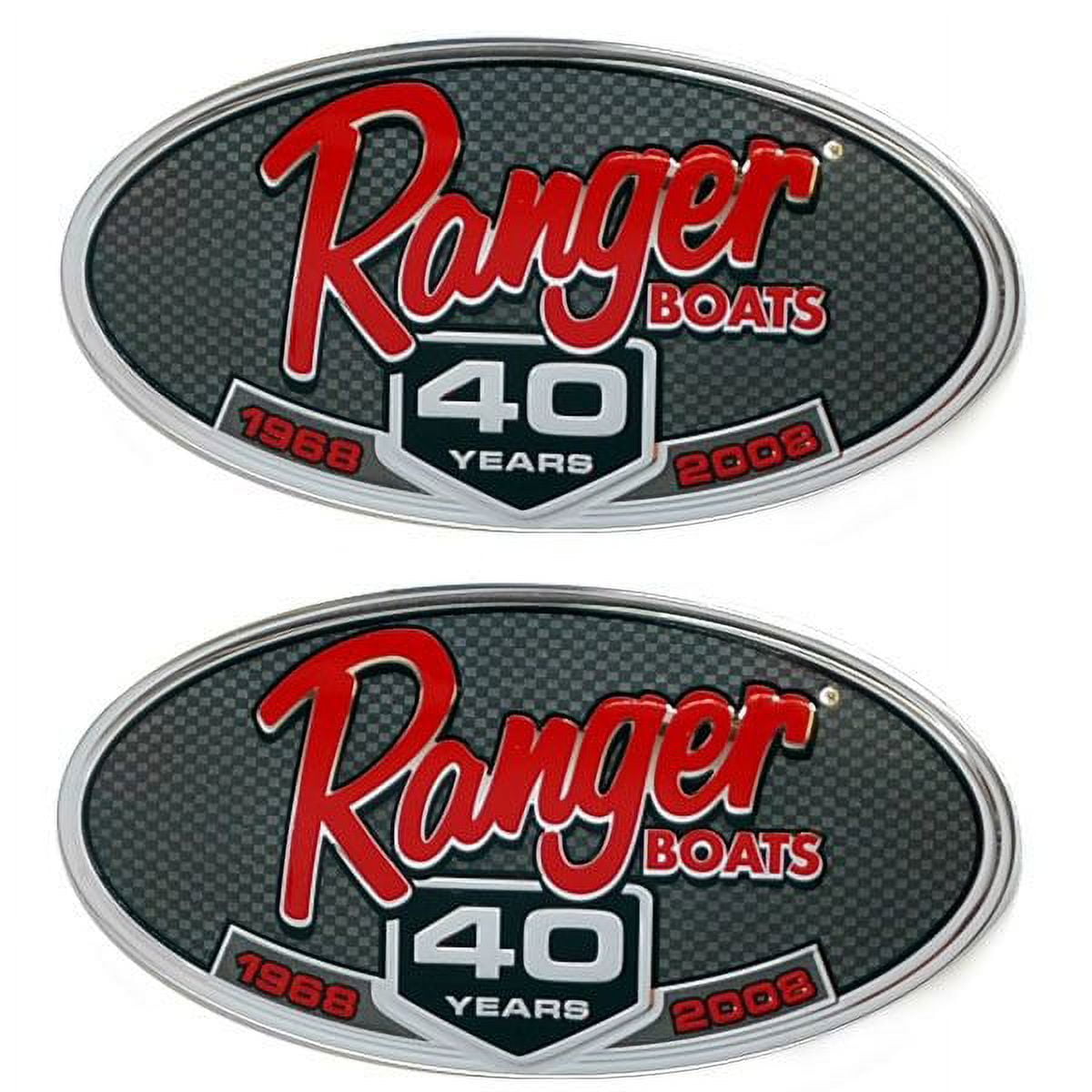 Ranger Boat Decal 7616127 | 40 Years 4 5/8 x 2 3/8 Inch (Pair ...