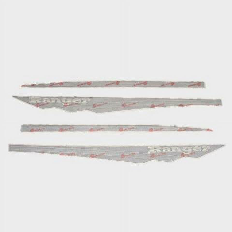 Ranger Boat Graphic Hull Decals 206413 | Black Red Silver (Set of 4 ...
