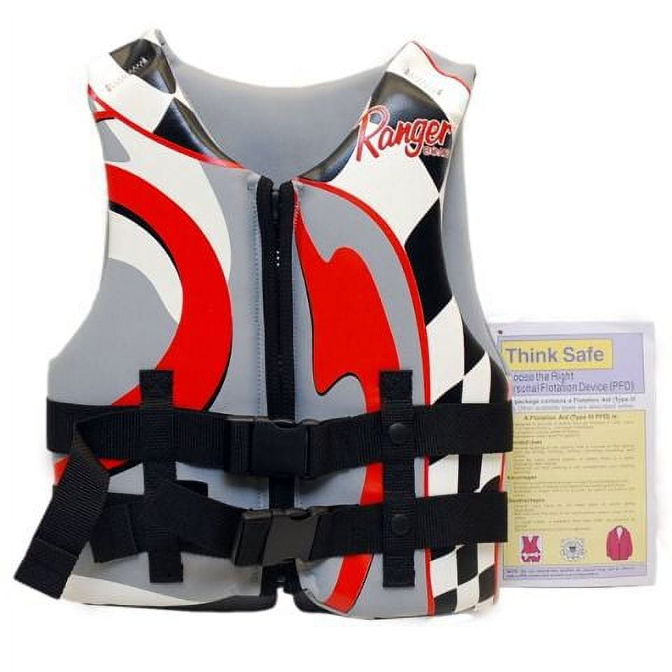 Ranger Boat Life Jacket 303Y | Type III Youth Gray Red - Walmart.com