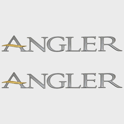 Ranger Boat Raised Decal Stickers | Angler Silver (Pair) - Walmart.com