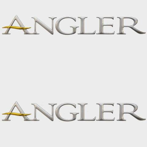 Ranger Boat Raised Decals 202308 | Angler Silver Stickers (Pair ...