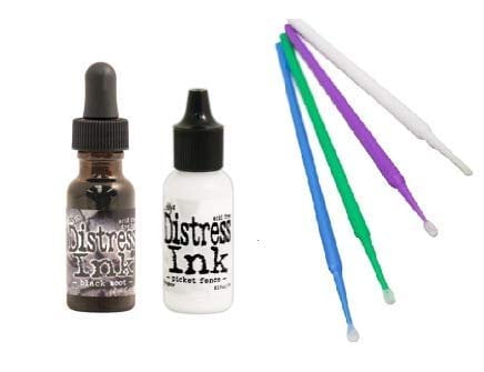 Ranger Distress Ink Bundle - Black Soot and Picket Fence Distress ...
