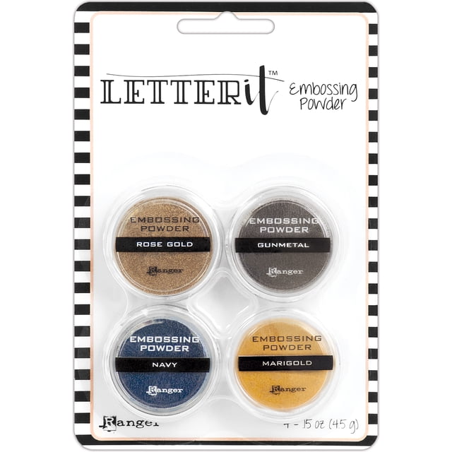 Ranger Letter It Embossing Powder Set-Metallics - Walmart.com