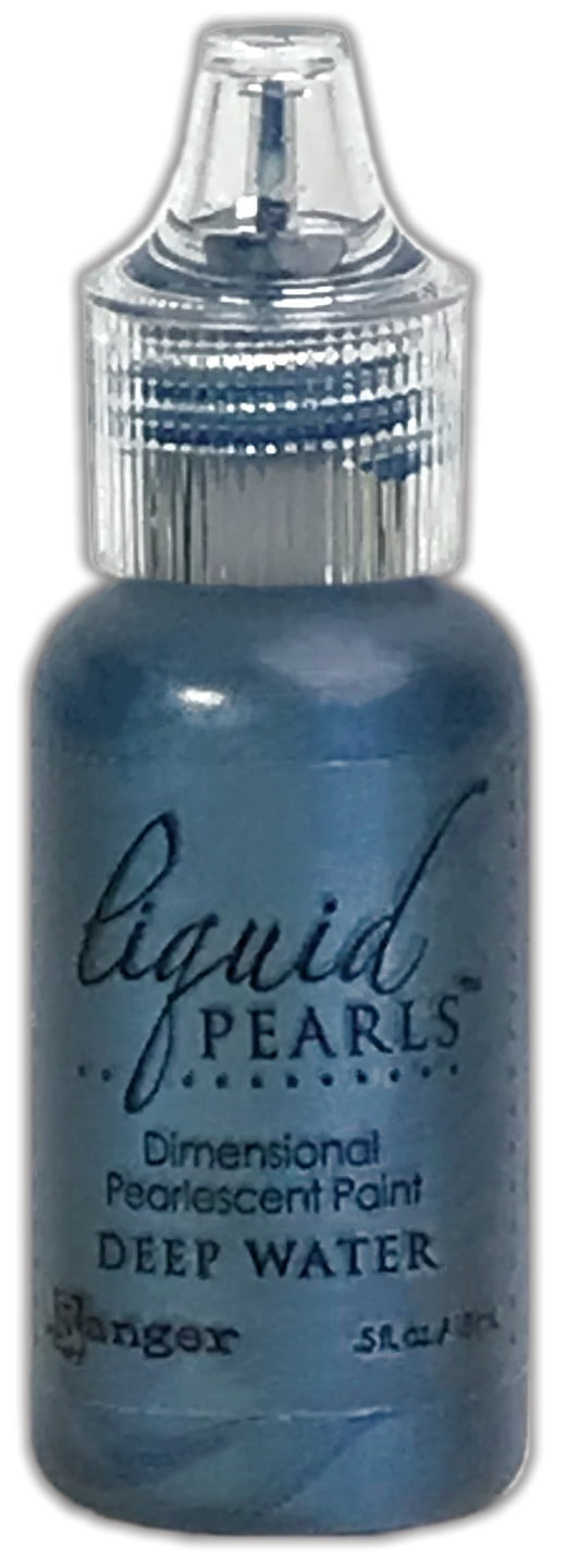 Ranger Liquid Pearls Dimensional Pearlescent Paint .5oz-Deep Water ...