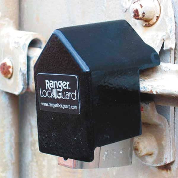 Ranger Lock Padlock Guard,2 3/4in,Hardened Steel,Blk RGCU-00 - Walmart.com