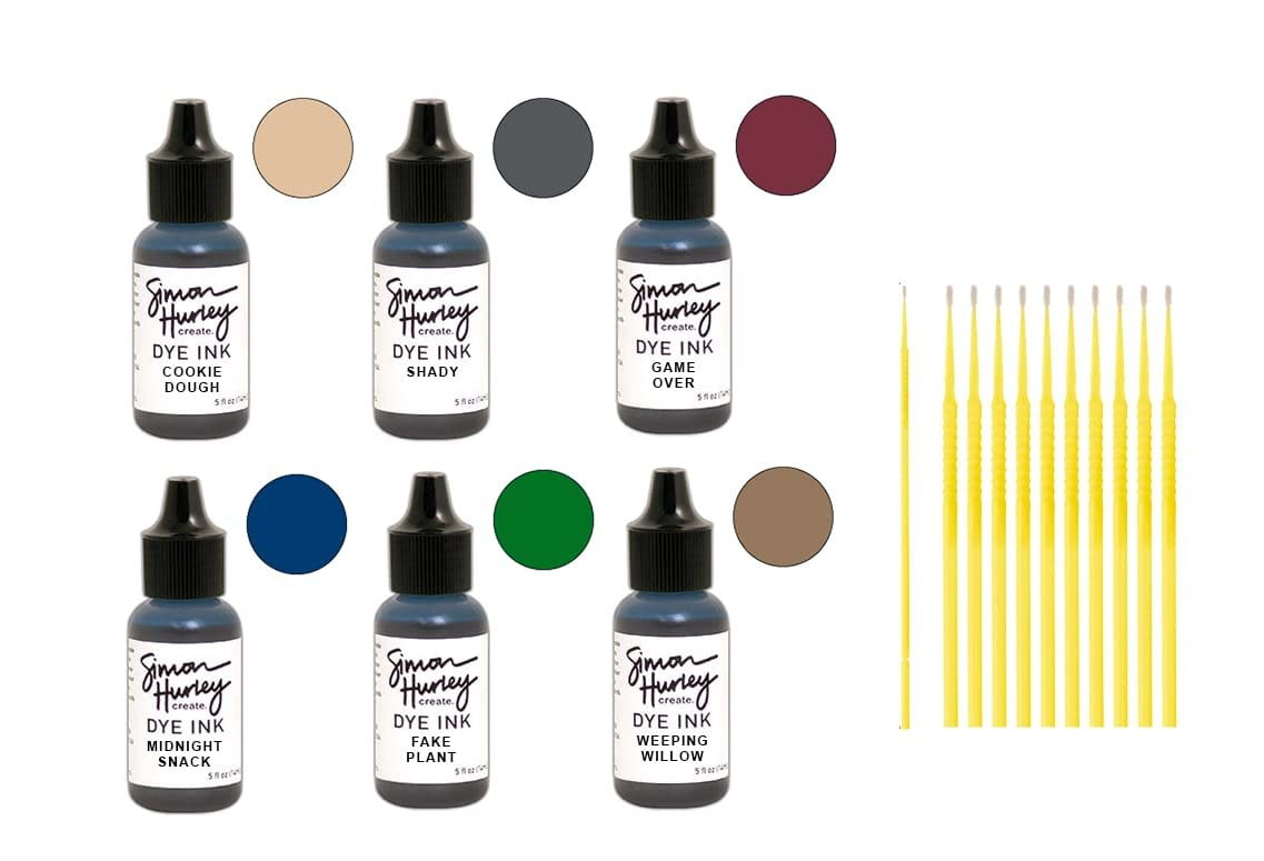 Ranger Simon Hurley Dye Ink Pad Bundles with TreBBies Fine Detail ...