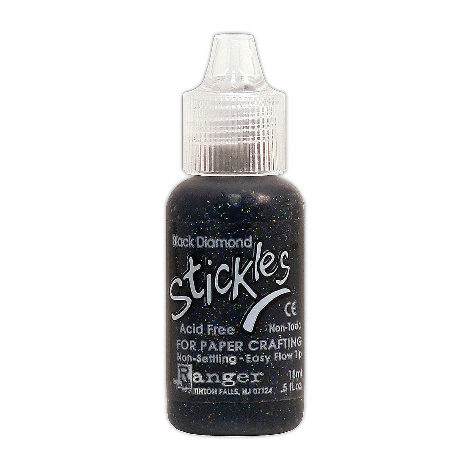 Ranger Stickles Glitter Glue Black Diamond 0.5 Oz. Bottle [Pack Of 6 ...