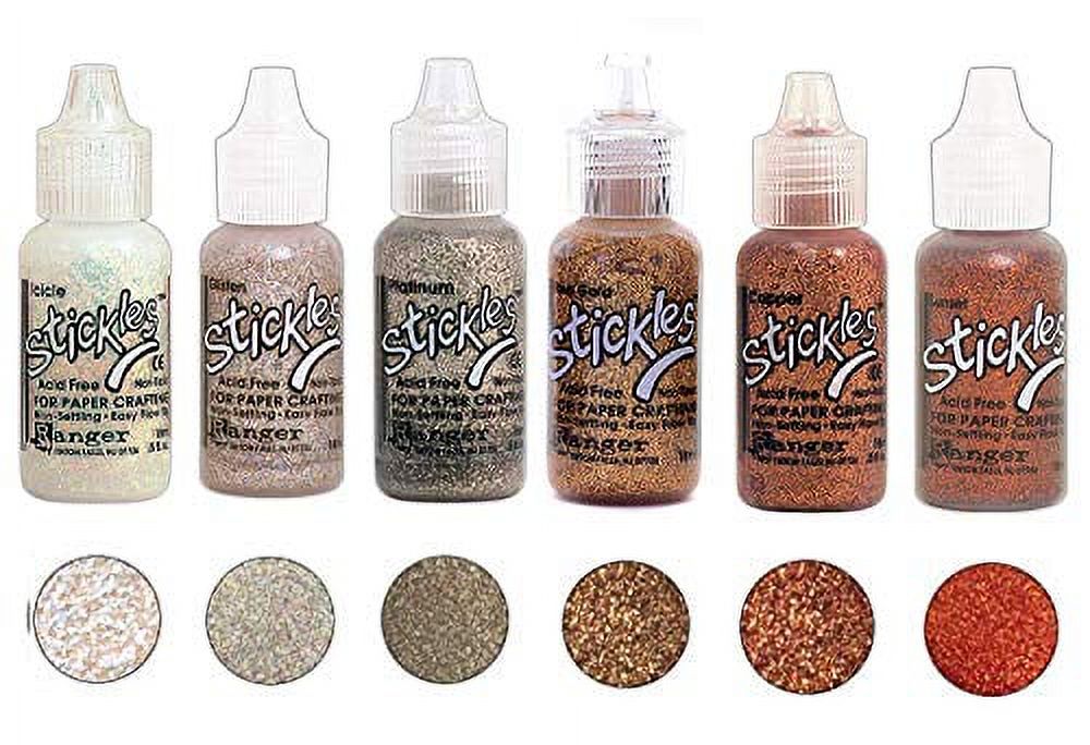 Ranger Stickles Glitter Glue Bundle A "Flicker" - Six .5 fl oz Bottles ...