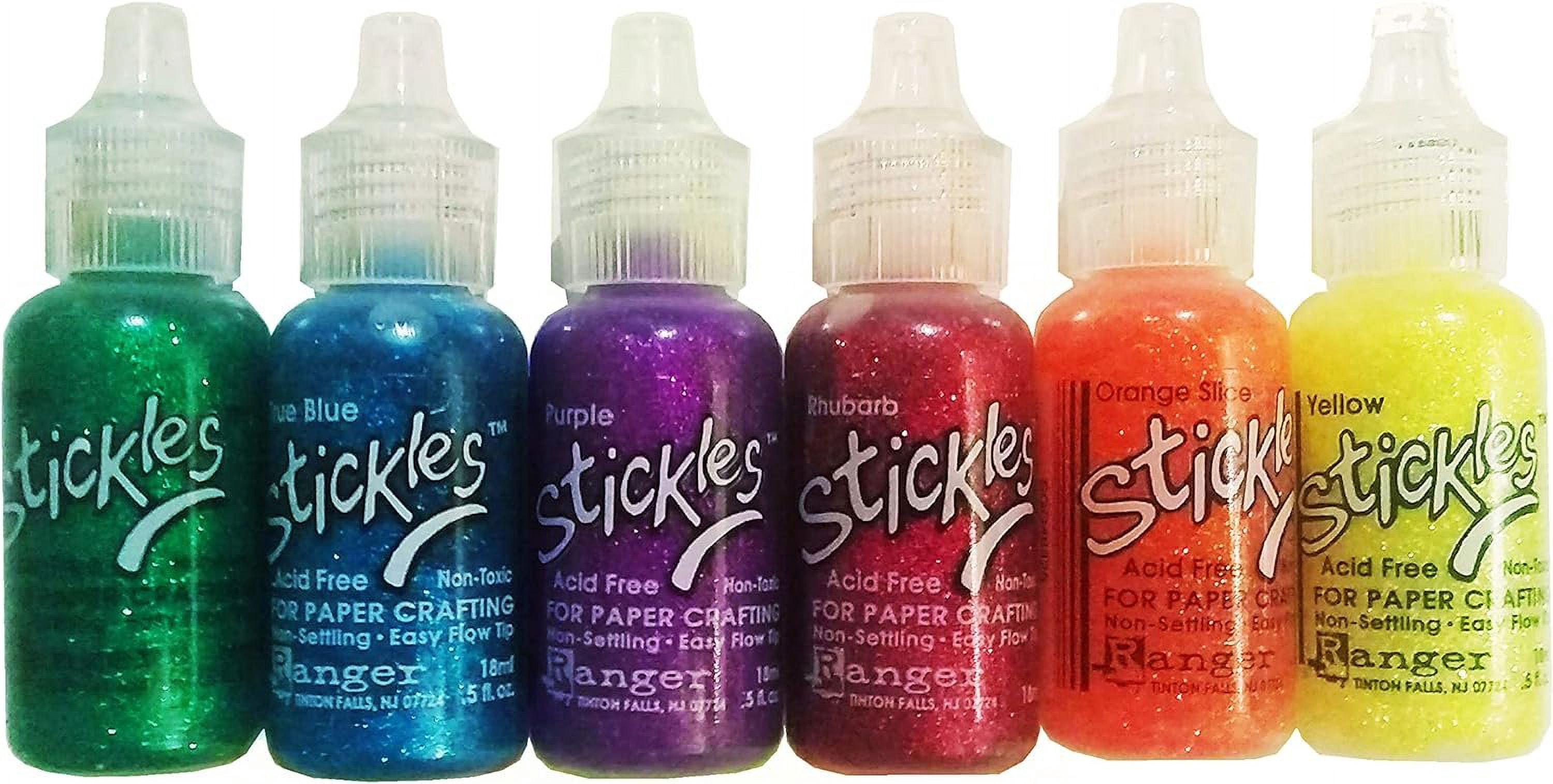 Ranger Stickles Glitter Glue Bundles - Six .5 fl oz Bottles Rainbow ...