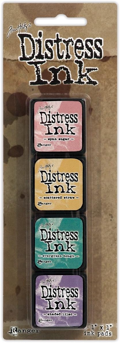 Ranger THoltz Ink Pad Set 4 Tim Holtz Distress Mini InkSet, 70 x 23 mm ...