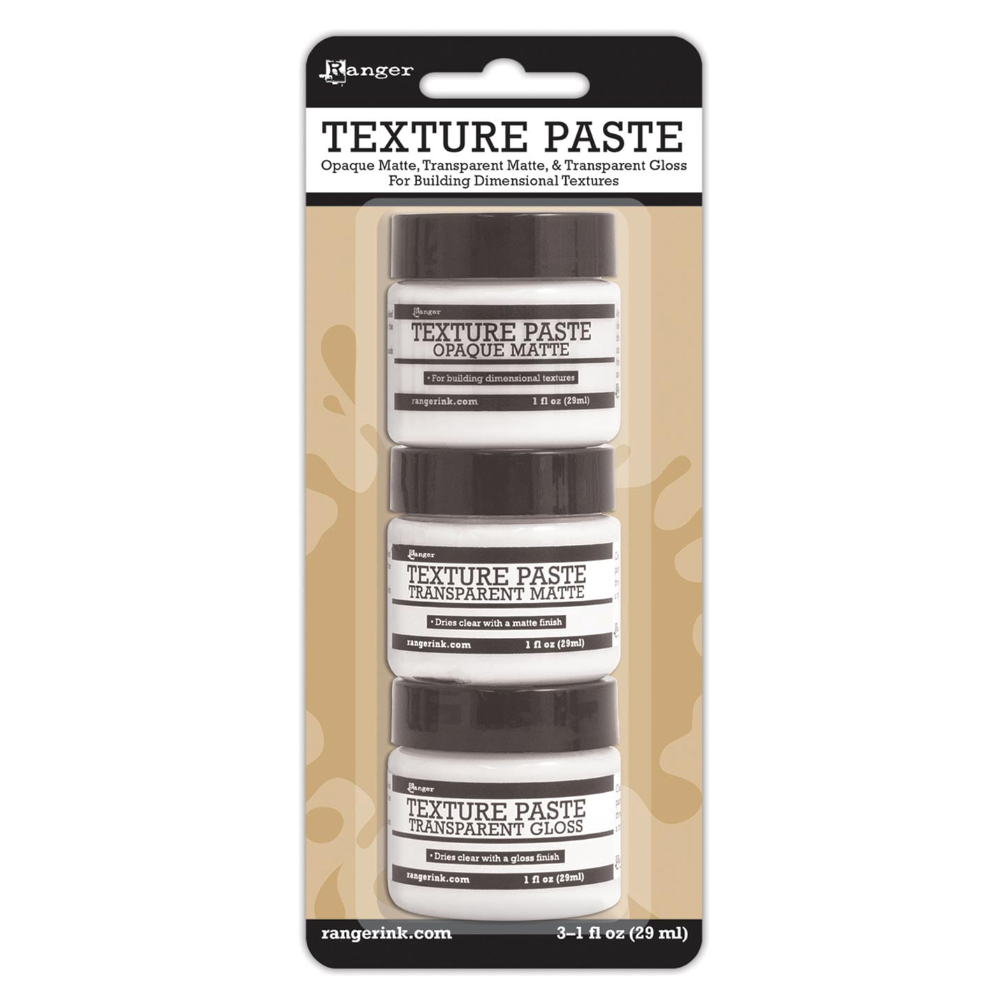 Ranger Texture Paste: 1 ounce, 3 pack - Walmart.com