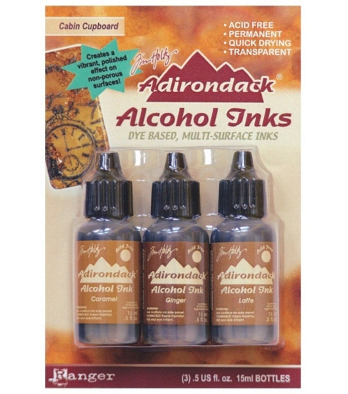 Ranger Tim Holtz Adirondack Alcohol Ink Cabin Cupboard 3 Pack - Walmart.com